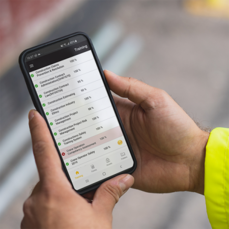 Training record management SafeTapp on smartphone | BIS Safety Software