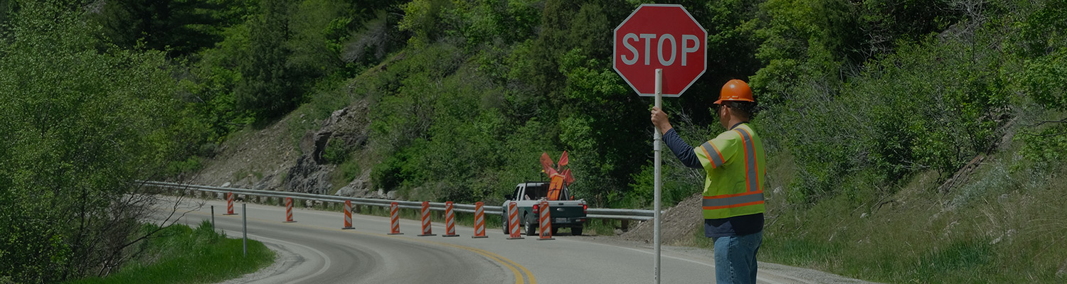 Flagger control persons in middle of road | BIS Safety Software