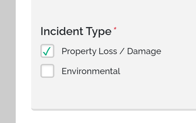 Check boxes | BIS Safety Software